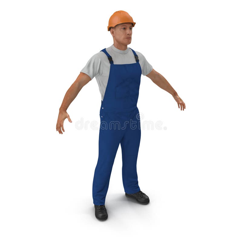 Construction Worker Standing 3d Stock Illustrations – 749 Construction ...