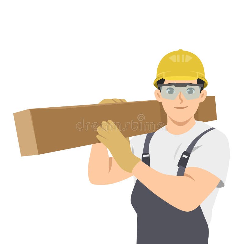 Construction Worker and Hardworking Builder Wearing Protective Gear ...