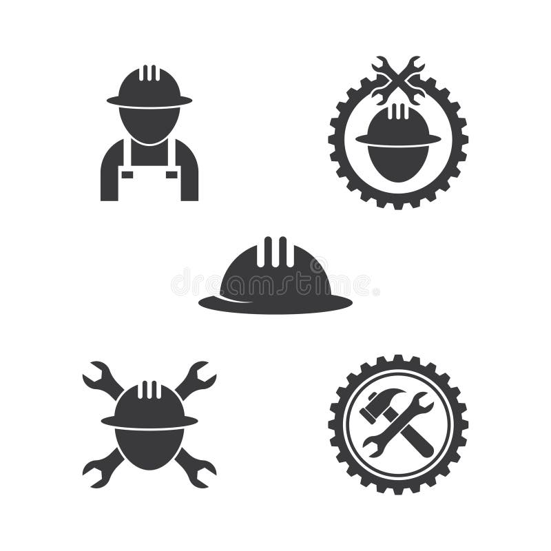 Construction worker hat stock vector. Illustration of spanner - 312042026