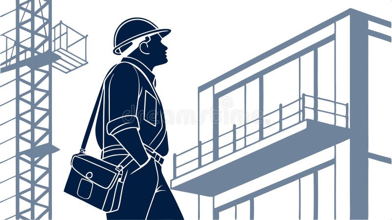 Construction Worker with Helmet, Building Safety Vector Design. Vector ...