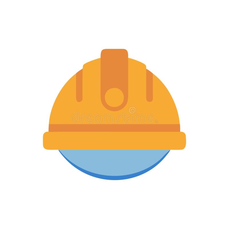 Construction Worker Helmet Icon for Team Safety Stock Illustration ...