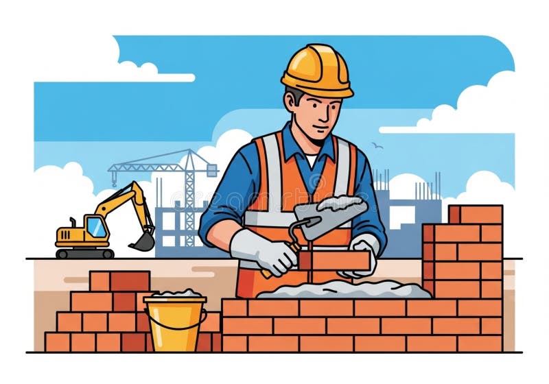 Helmet Brick Bricks Stock Illustrations – 1,068 Helmet Brick Bricks ...