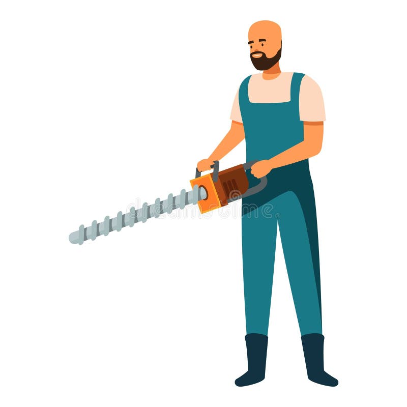 Construction Worker Holding Powerful Earth Auger Drill Machine Stock ...