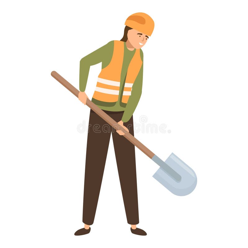 Construction Worker is Holding a Shovel, Ready To Start Working Stock ...