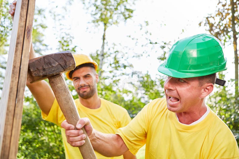 Construction Worker at Home Construction or Demolition Stock Image ...