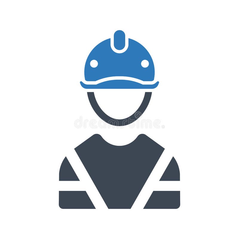 Construction worker icon stock vector. Illustration of profile - 227856525