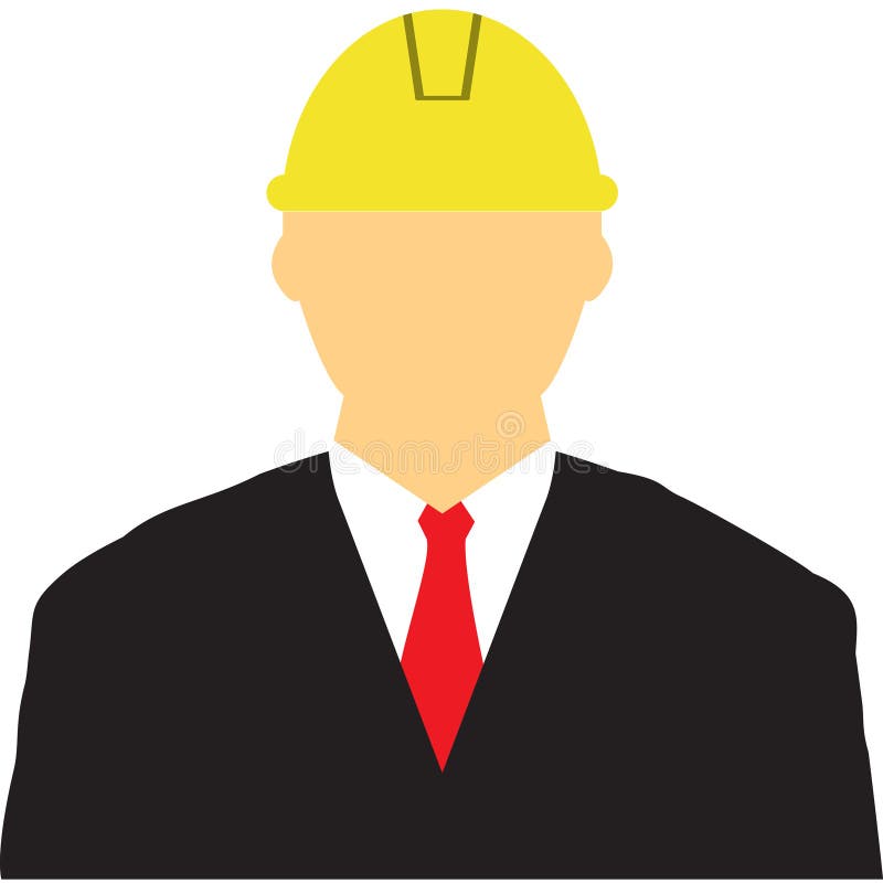 Construction Worker Icon Engineer Icon Builder Icon with Helmet Stock ...