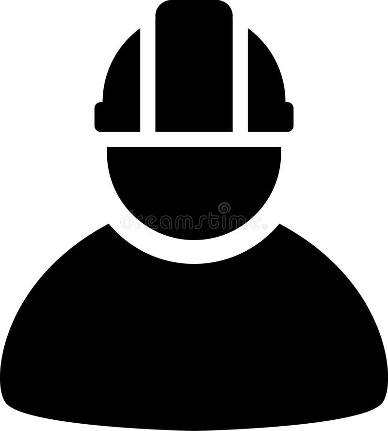 Construction Worker Icon in Flat Style. Vector Illustration Stock ...