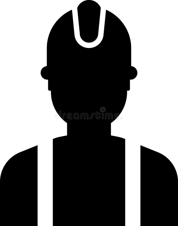 Construction Worker Icon in Flat Style. Vector Illustration Stock ...