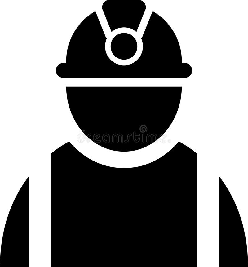 Construction Worker Icon in Flat Style. Vector Illustration Stock ...