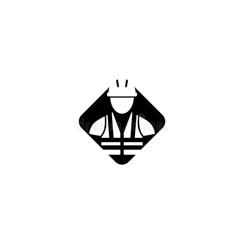 Worker Icon Isolated on White Background Stock Vector - Illustration of ...