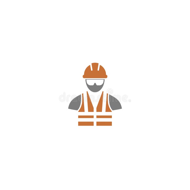 Worker Icon Isolated on White Background Stock Vector - Illustration of ...