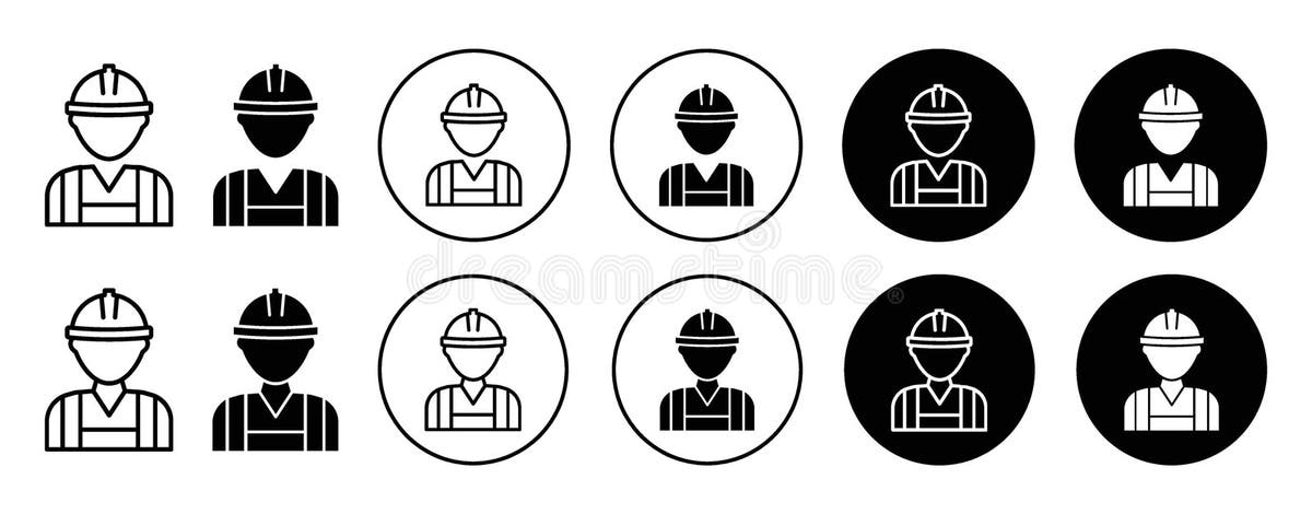 Construction Worker Pictogram Stock Illustrations – 14,768 Construction ...