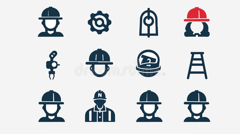 Professional Construction Worker Icon for Construction Related Projects ...
