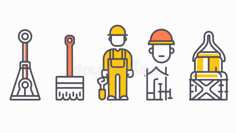 Professional Construction Worker Icon for Industry Usage Stock Vector ...