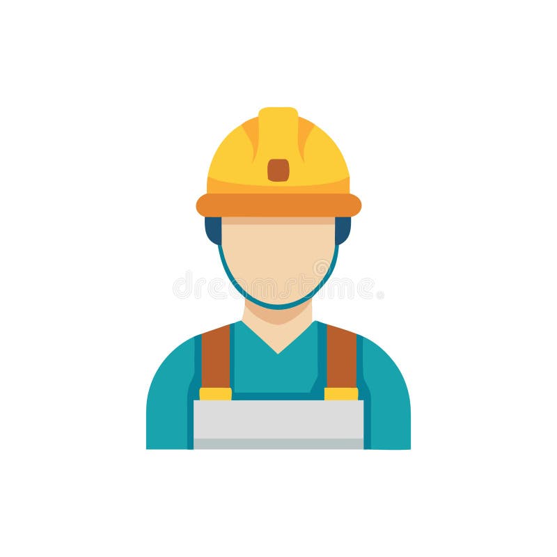 Construction Worker Icon for Team Collaboration Stock Illustration ...