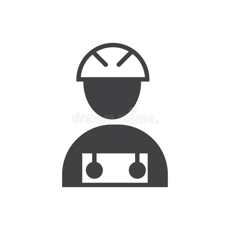 Construction Worker Icon- Vector Sign Symbol Construction Worker Stock ...