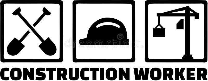 Construction worker icons stock vector. Illustration of isolated ...
