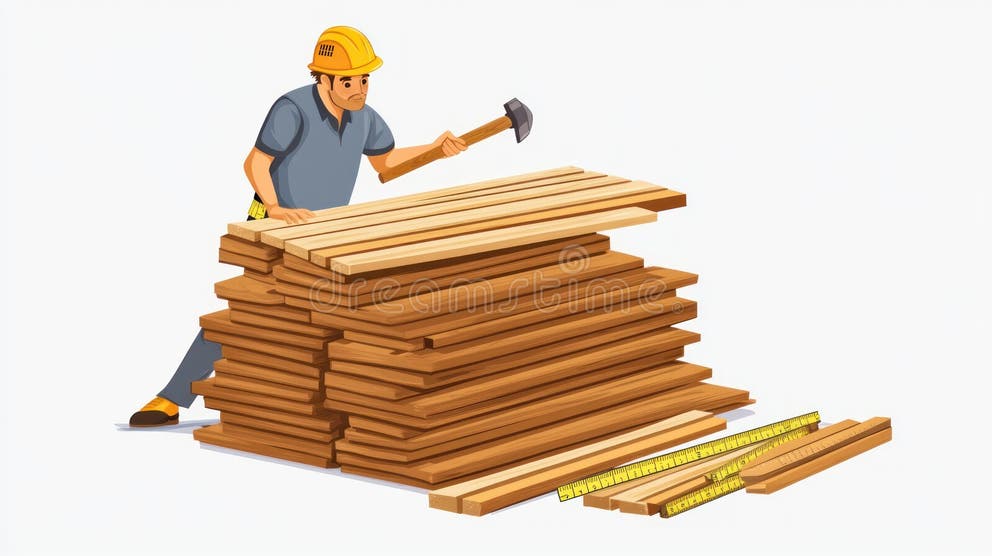 Measuring Lumber Stock Illustrations – 119 Measuring Lumber Stock ...