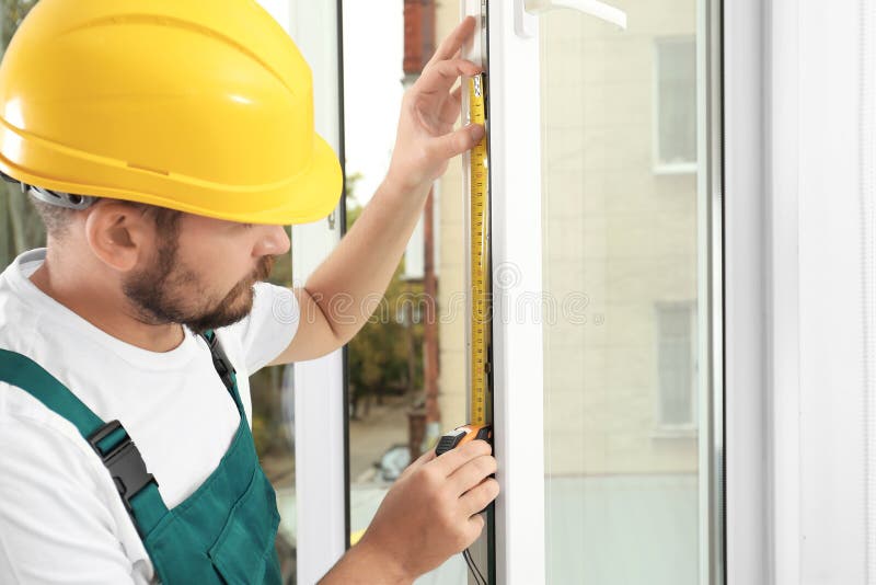 Construction Worker Installing New Window Stock Photo - Image of ... Construction Worker Installing New Window Stock Photo - Image of ...