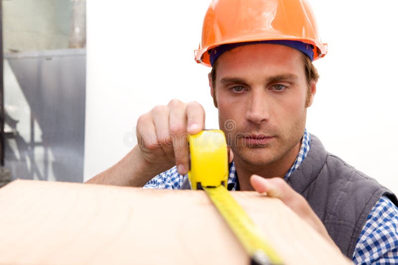 Construction Worker on the Job Stock Image - Image of isolated ...