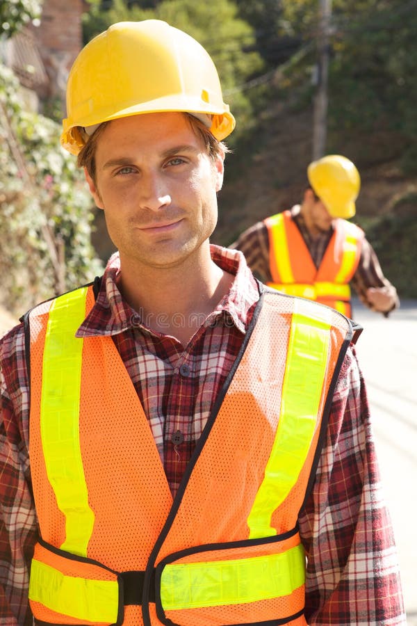 Construction Worker Hunk stock image. Image of colour - 10496447