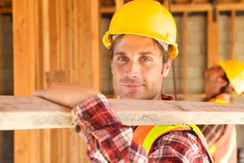 Construction Worker on the Job Stock Photo - Image of beauty, expertise ...