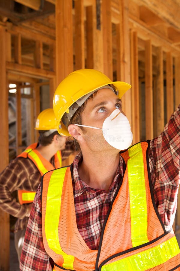 Construction Workers on the Job Building a Home Stock Photo - Image of ...