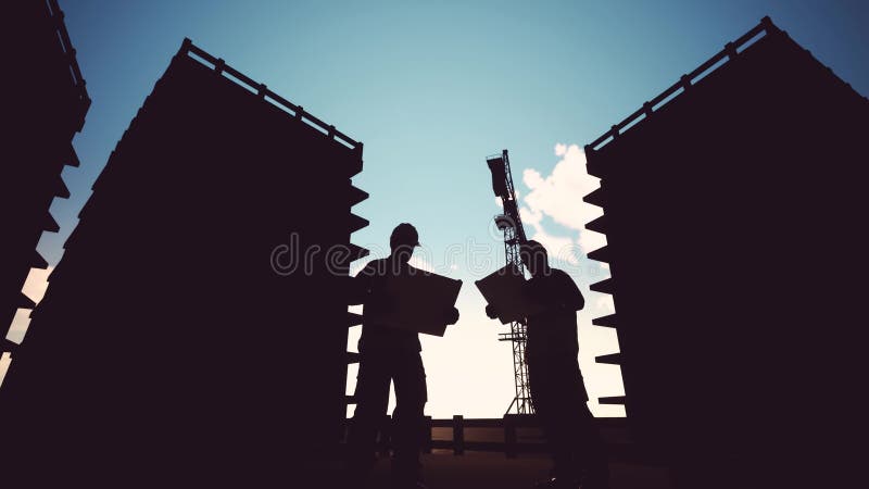 Construction Worker Looking at Blueprints Stock Video - Video of ...