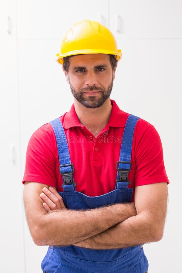 Construction Worker Looking at Camera Stock Image - Image of person ...