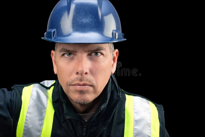 Construction Worker Looks To Camera Stock Photo - Image of proud ...
