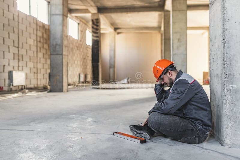 A Construction Worker Steps into an Unguarded, Dangerous Opening at a ...