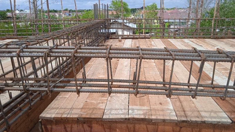 Construction Worker Making Reinforcement Steel Rod Stock Image - Image ...