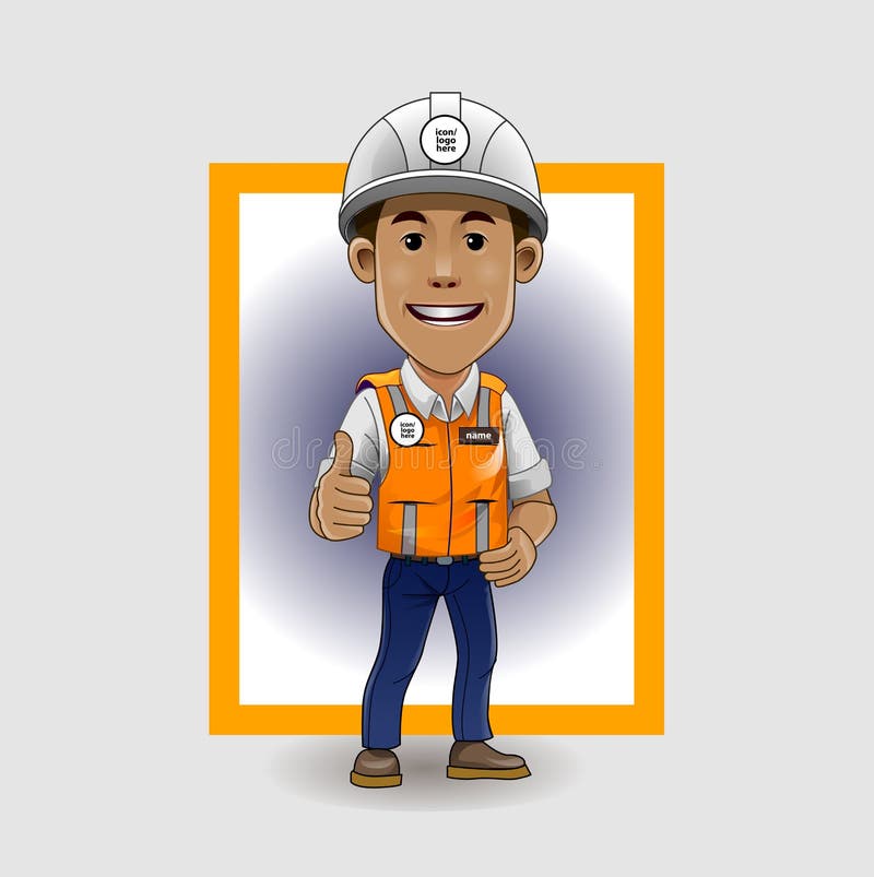 Construction worker mascot stock vector. Illustration of male - 244472673