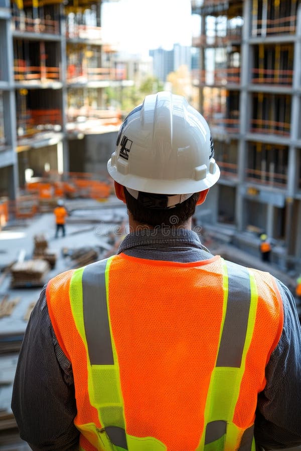 A Construction Worker is Actively Overseeing the Progress of a Project ...