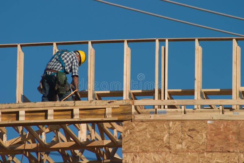 Construction Worker and Nail Gun 2 Stock Photo - Image of work, nail ...