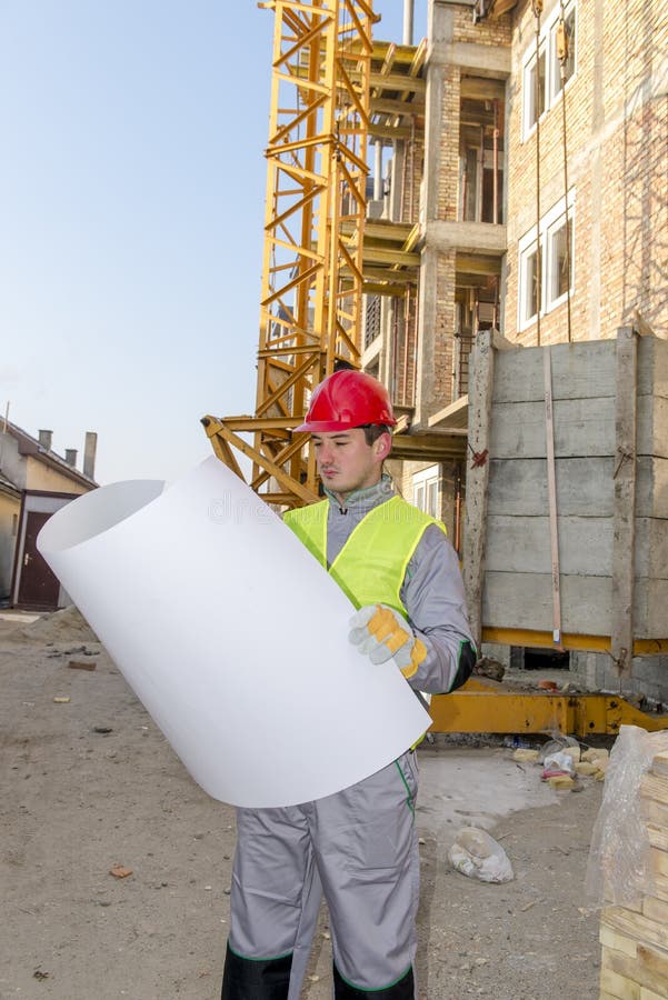 Construction worker stock image. Image of physical, outdoors - 65501957
