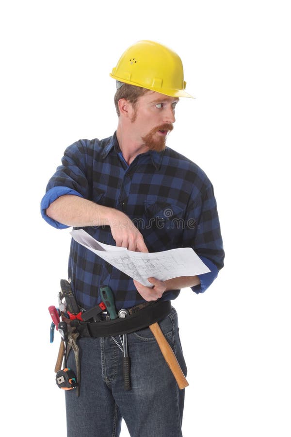 Construction Worker Pointing Stock Image - Image of journeyman, adult ...