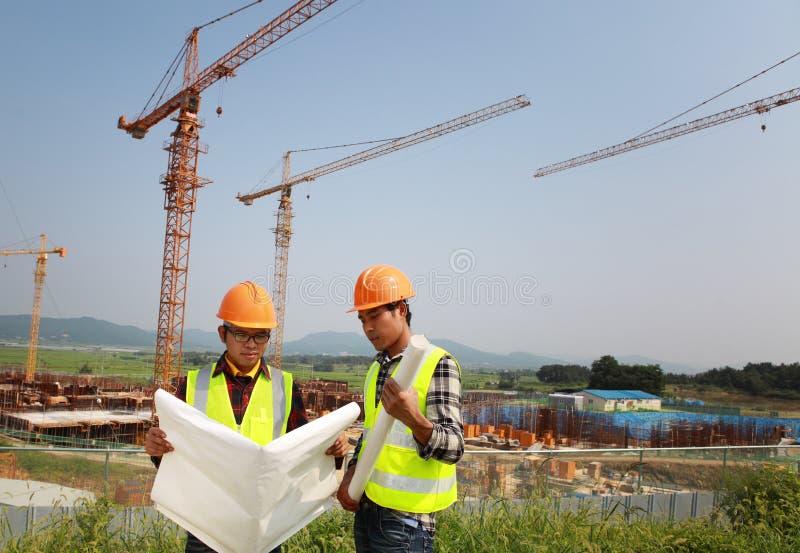 Construction worker stock image. Image of asian, architect - 33684649