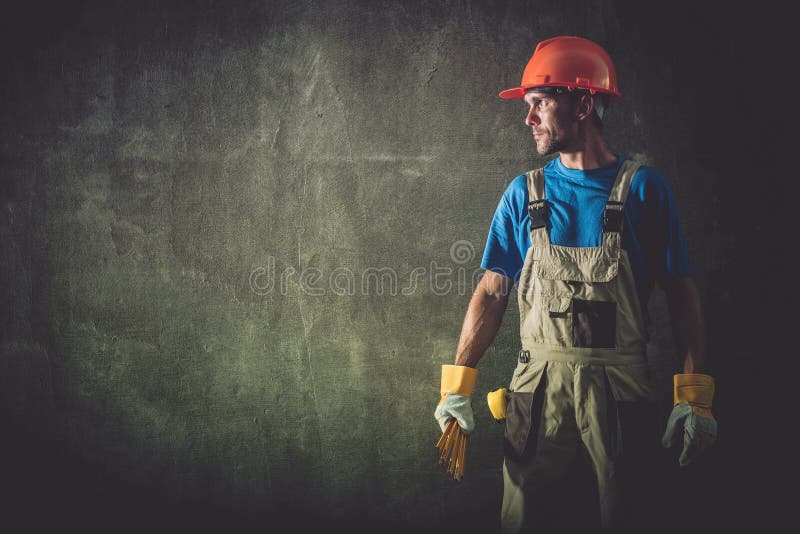 Construction Worker Portrait Stock Image - Image of infrastructure ...