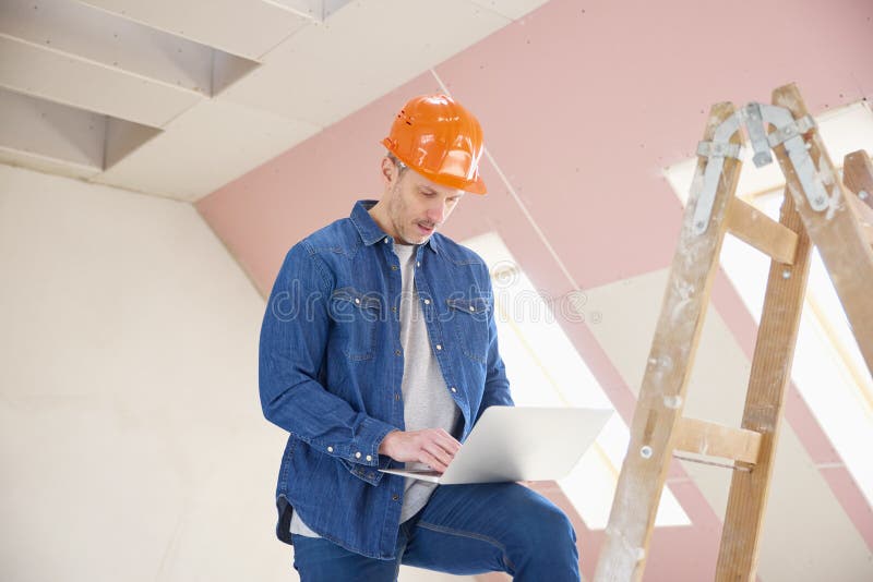 Construction Worker Portrait Stock Photo - Image of addition, building ...
