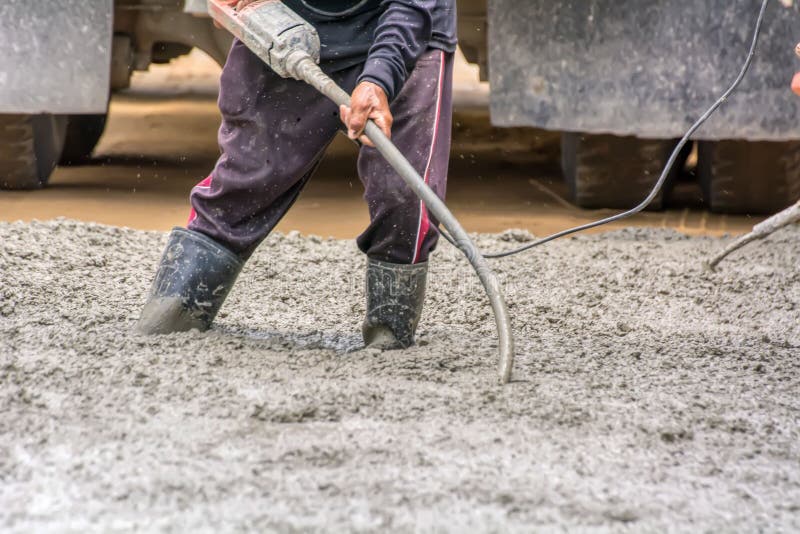 Construction Worker is Doing the Road Stock Photo - Image of profession ...