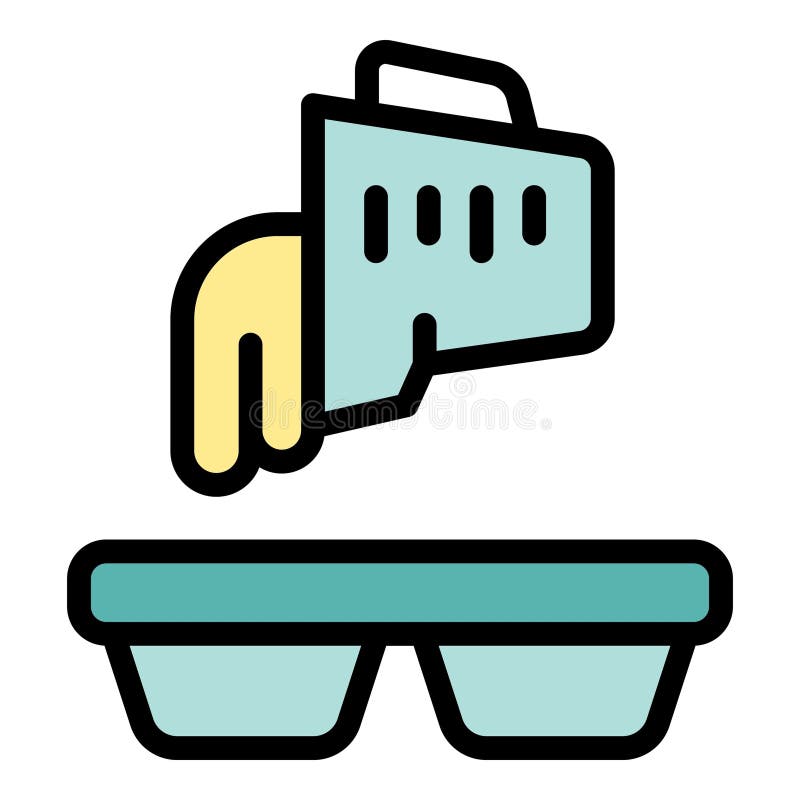 Construction Worker Pouring Concrete Mix into Mold Formwork Vector Icon ...