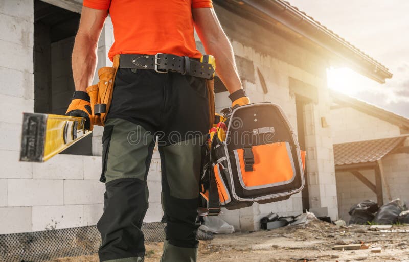 Construction Worker Preparing Tasks Building Site Stock Photos - Free ...