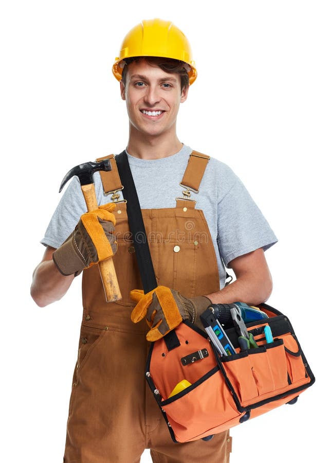 Construction worker. stock image. Image of repairer, fettler - 82021755
