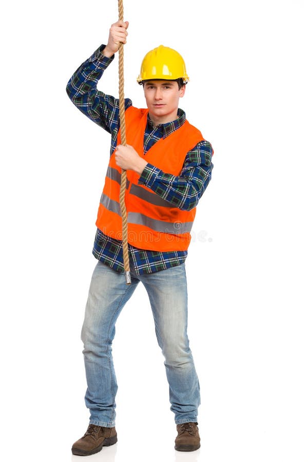 Walking Construction Worker. Stock Photo - Image of construction ...