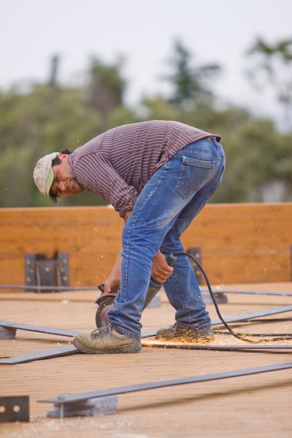 Construction worker stock photo. Image of equipment, reconstruction ...