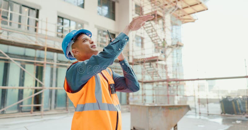 Construction Worker, Radio Communication and Building Contractor with ...