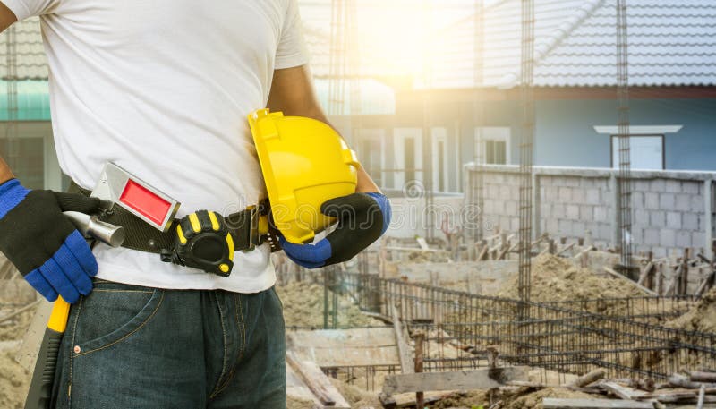 Construction Worker Ready To Work. Stock Image - Image of builder ...