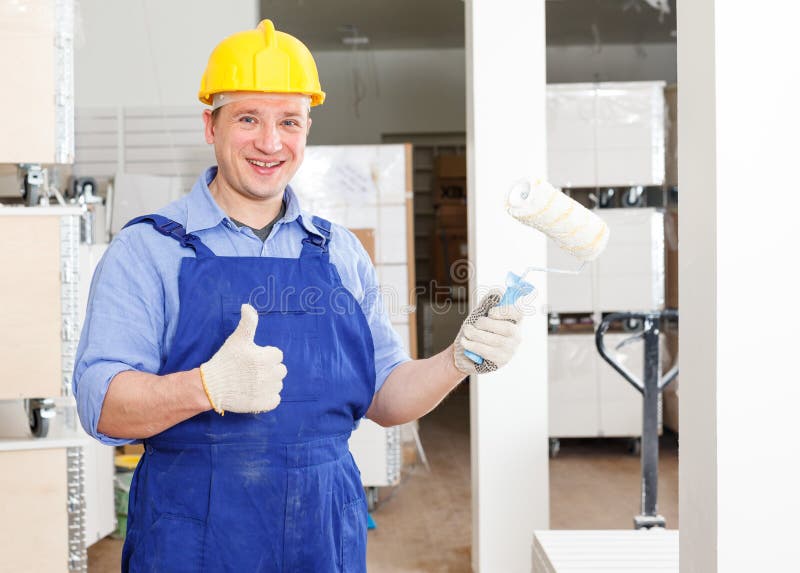 Construction Worker Ready for Works Stock Image - Image of holding ...